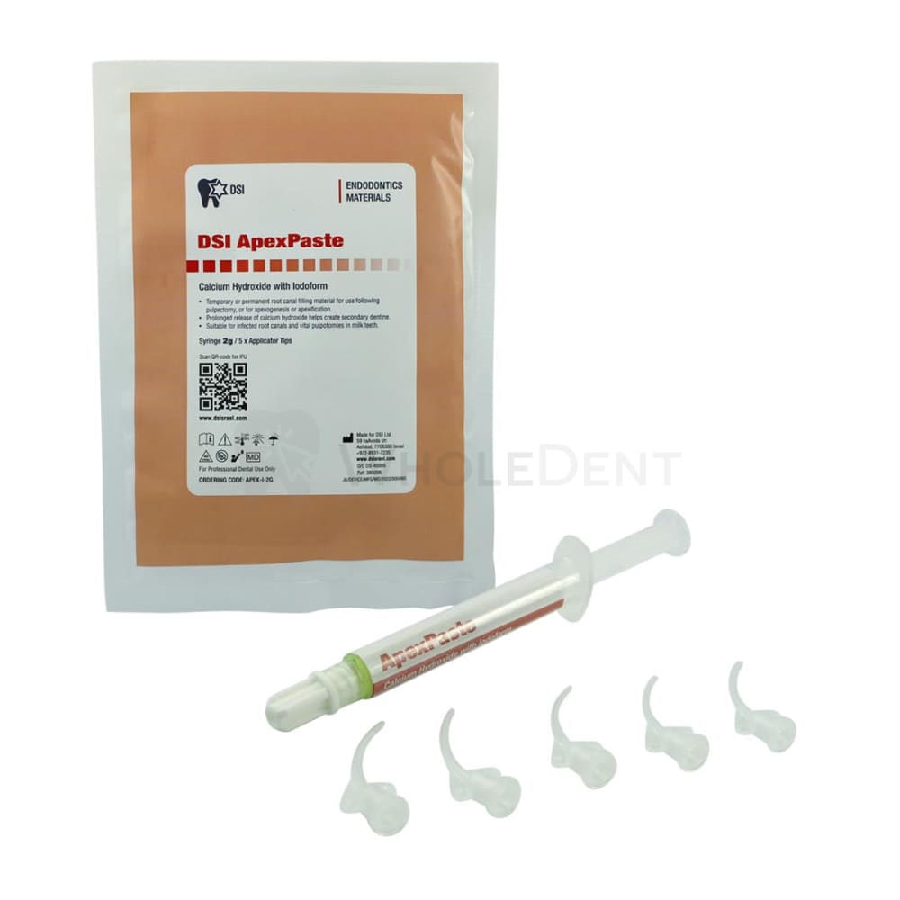 DSI ApexPaste Calcium Hydroxide With Iodoform Paste 2g Syringe - WholeDent