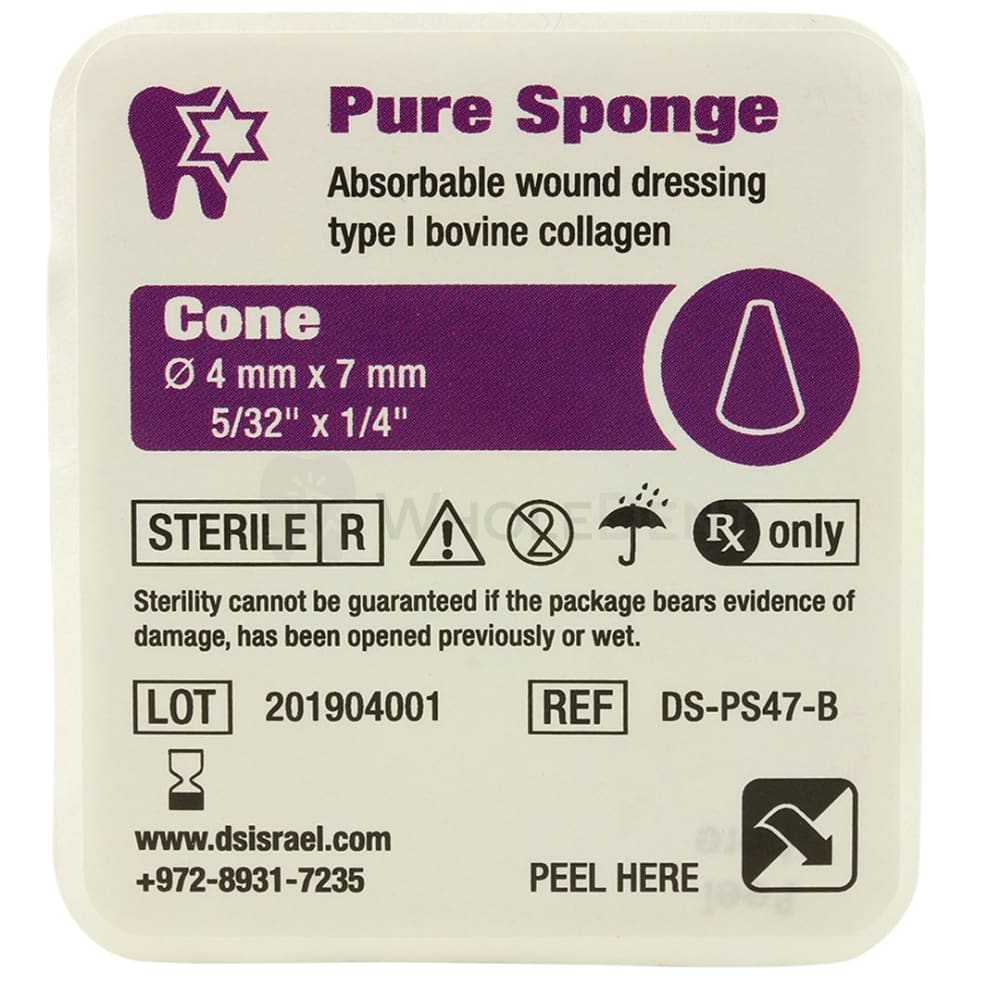 DSI Pure Sponge Collagen Plug, Individual Packaging – WholeDent