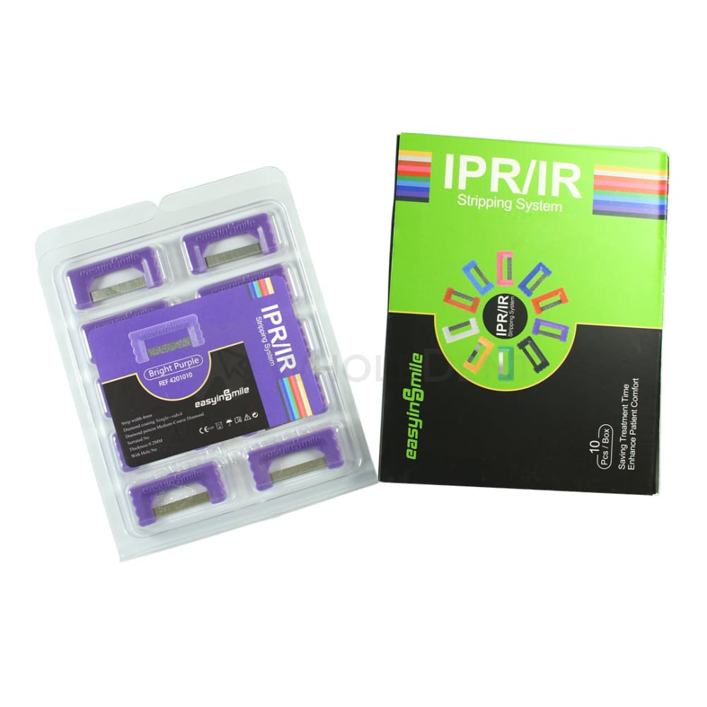 EasyinSmile Double Sided Bright Purple IPR Strips Set – WholeDent