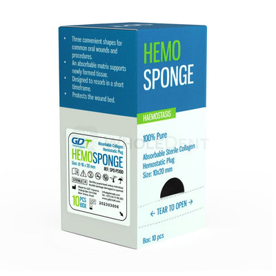 GDT Hemosponge 100% Pure Collagen Absorbable Sponge - WholeDent
