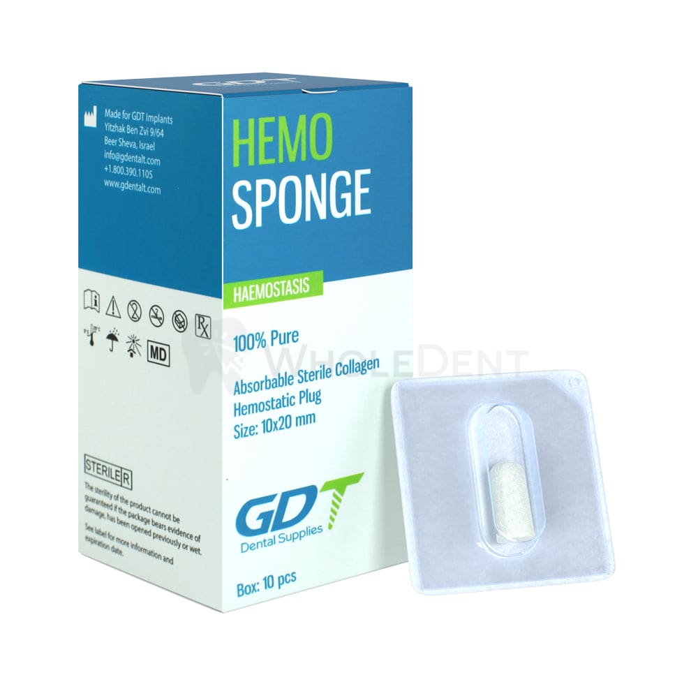 GDT Hemosponge 100% Pure Collagen Absorbable Sponge - WholeDent