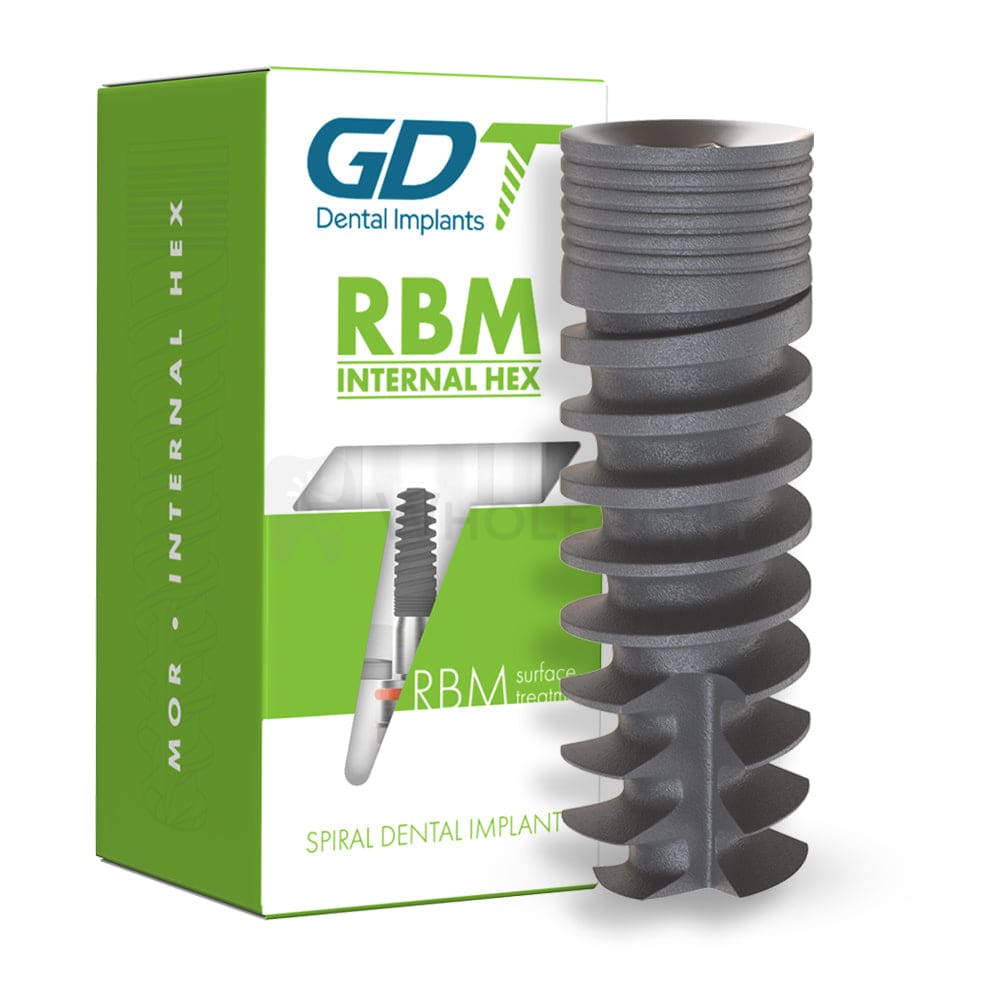 GDT Implants RBM Spiral Implant, Internal Hex – WholeDent