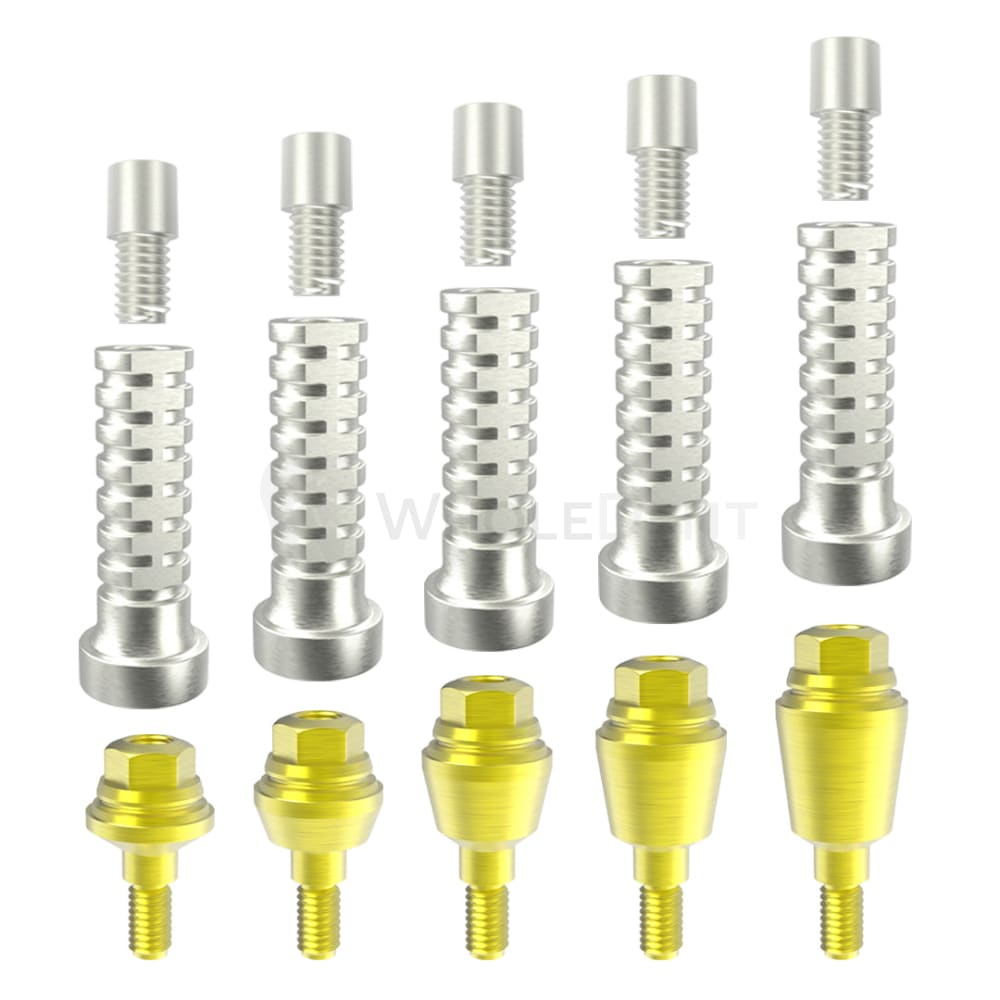 GDT Straight Multi Unit 1.4 Abutment + Titanium Sleeve Set – WholeDent