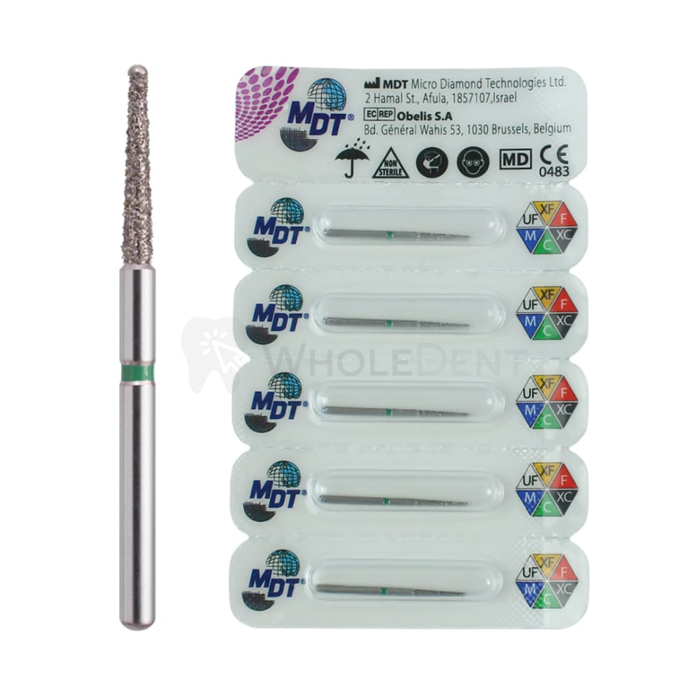 MDT Pointed Cone With Rounded Smooth Tip E165 FG Endo Burs - WholeDent