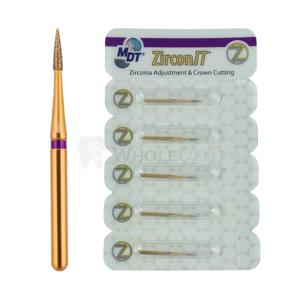 MDT Short Flame Needle Z540 FG ZirconIT ADJ Diamond Burs – WholeDent